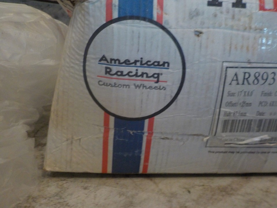 17x8 Chrome Red American Racing AR89378063225 Wheels Set of 4 OEM 8L34 ...