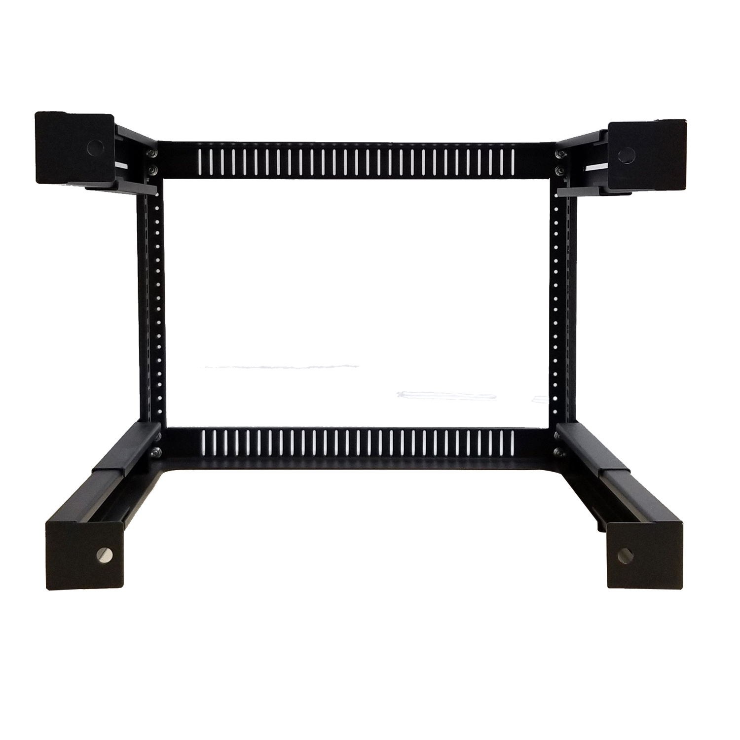 6U Open Frame Rack Expandable upto 19.5" Deep 4-Post Wall Mount Network ...