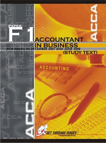 ACCA - F1 Accountant in Business: Study Text | eBay