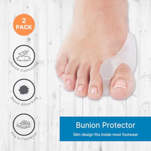 Gel Big Toe Bunion Guards & Toe Spreaders 2 Pieces - Pain Relief for ...