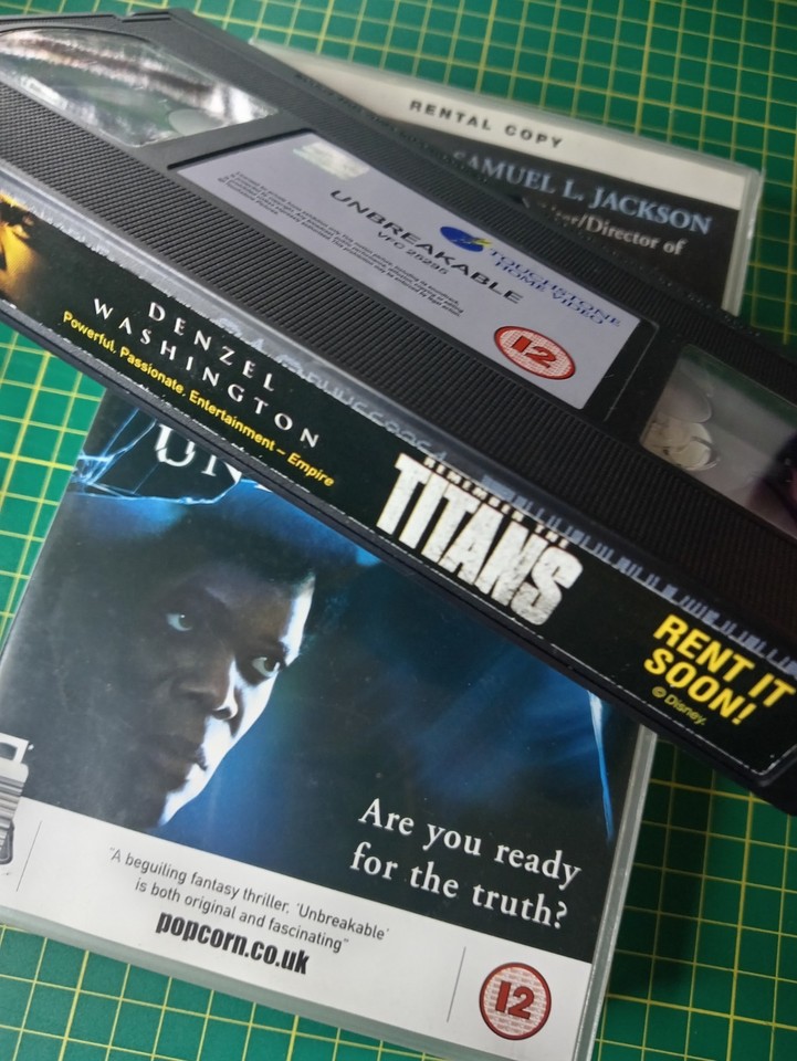 Unbreakable Vhs Video Tape Big Box Ex Rental Bruce Willis Samuel L ...
