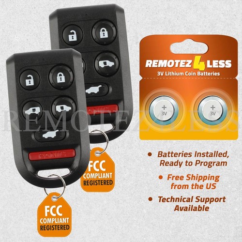 2 For 2005 2006 2007 2008 2009 2010 Honda Odyssey Keyless Remote Car ...
