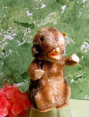 Vintage Steiff Beaver- 7" Tall, Mohair, Germany, Chest Tag | eBay