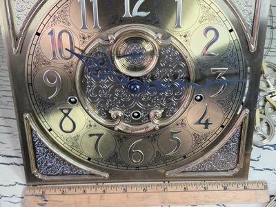 Ridgeway Gold Grandfather Clock 338 Face | Grelly USA