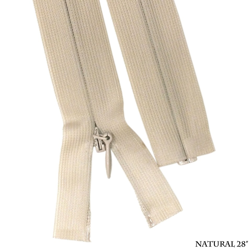 Quality Invisible Zipper, 1 Way Separating End, 28" Nature, Rare Item ...