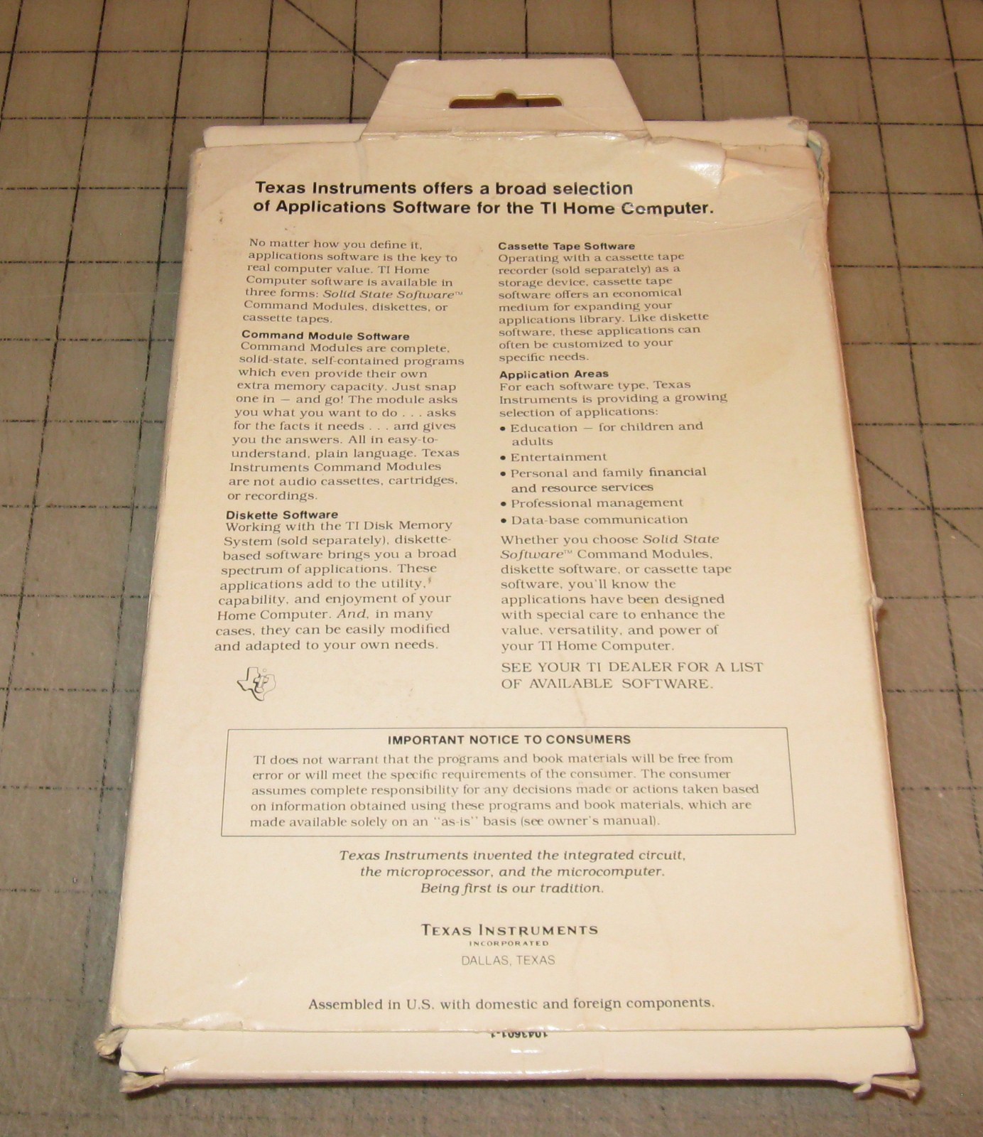 1981 MUNCHMAN Solid State Cartridge Texas Instruments Computer Game ...