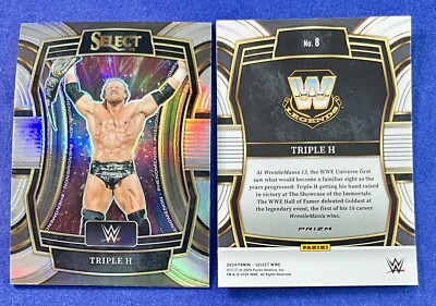 Triple H 2024 Panini Select WWE PHENOMENON SILVER PRIZM INSERT Card #8 ...