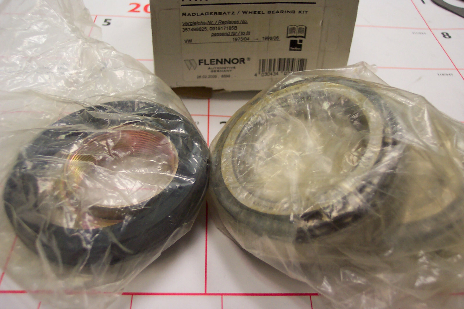 FR191959 Flennor Bearing Kit Replaces VW 091-517-185B | eBay