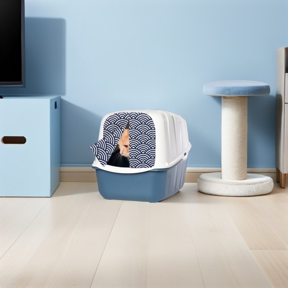 Privacy Cat Litter Box Curtain Door Flap Compatible for Midea Automatic ...