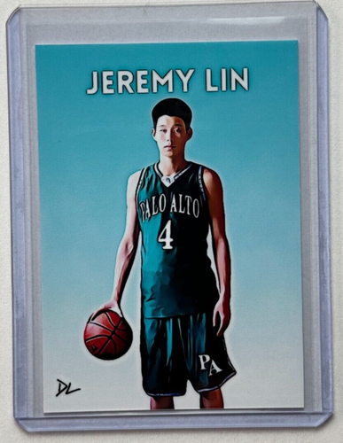 Jeremy Lin Limited Artist Signed "Palo Alto High School" Trading Card 1 ...