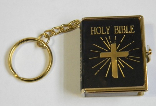 Religious Holy Bible miniature small book key chain keyring keychain | eBay