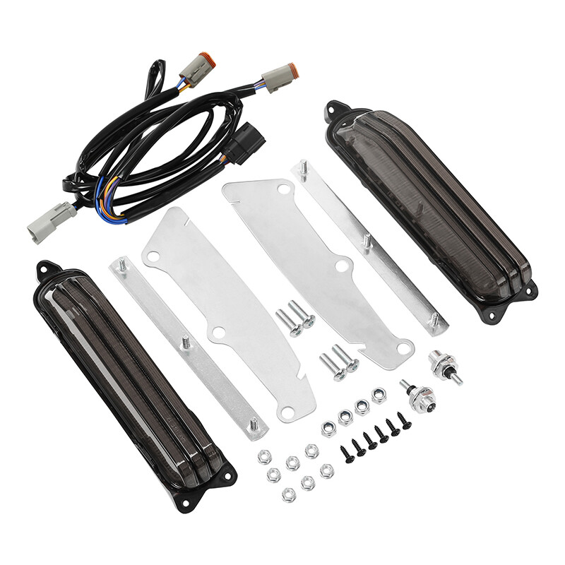 Rear Fender Fascia LED Brake Turn Light Smoked Lens Fit For Harley ...
