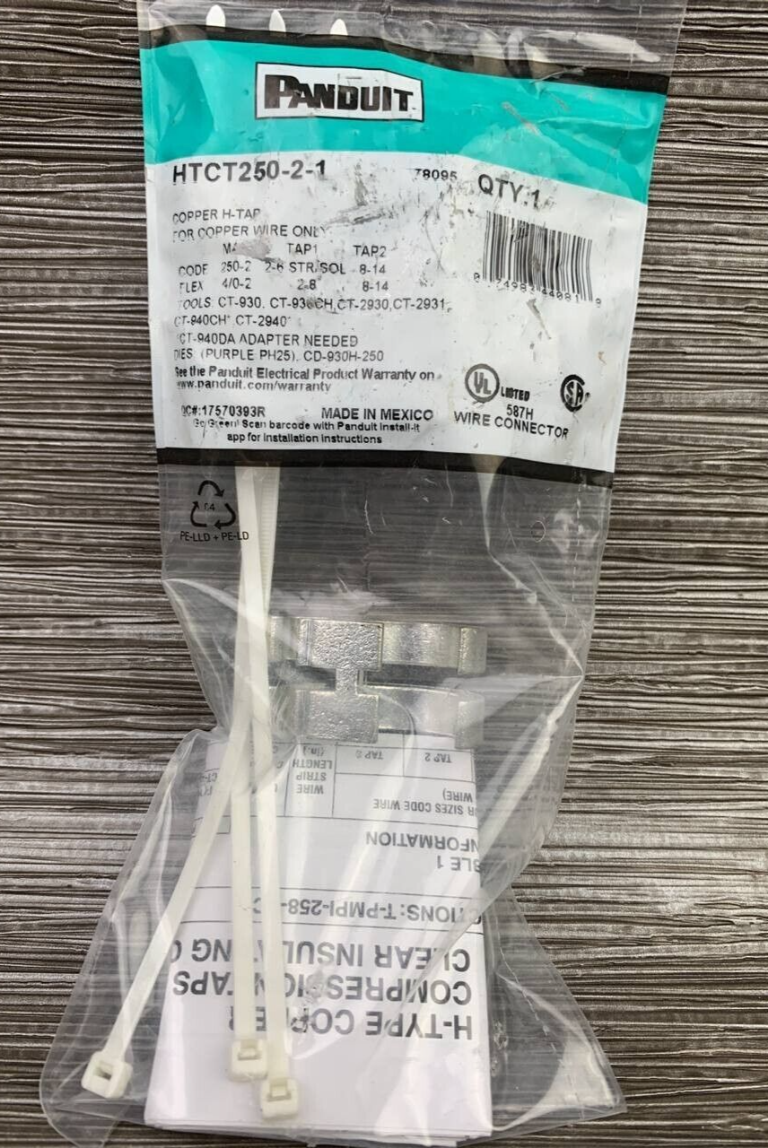 Panduit HTCT250-2-1 Copper H-Tap For Copper Wire Only 74983440818| eBay