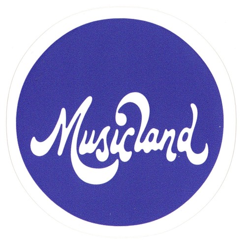 Musicland Store Logo Sticker - Blue (Reproduction) | eBay