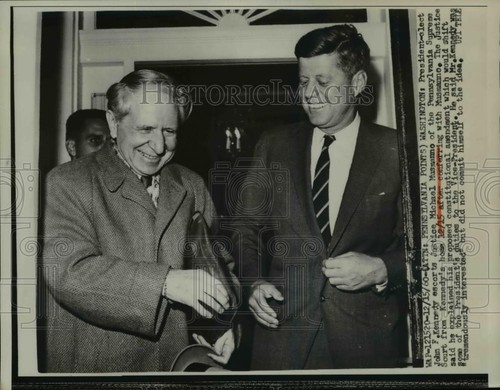 1960 Press Photo Pres. John F.Kennedy escorts Michael Musmanno of ...