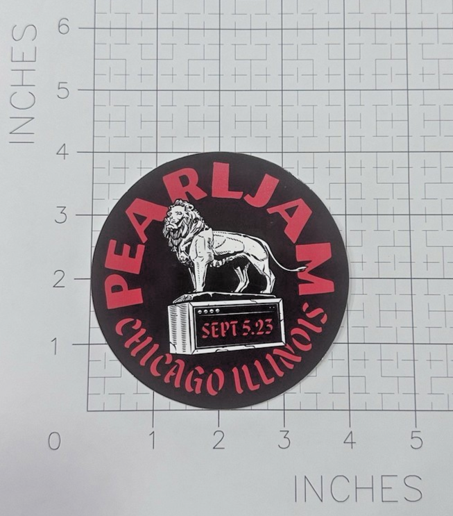PEARL JAM STICKER 2023 CHICAGO, IL 9/5/23 GIGATON TOUR | eBay
