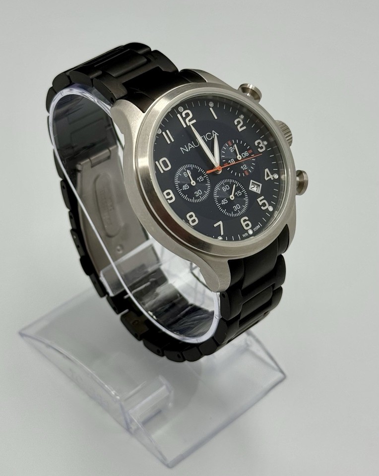 Nautica 13N0SN487 Chronograph Analog Quartz Blue Dial Men's Wrist Watch ...