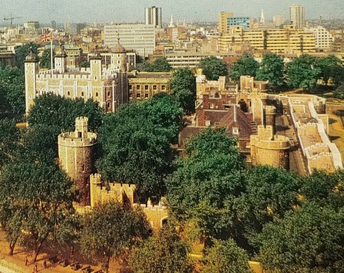 1975 Tower of London UK Panoramic Aerial View Vintage Postcard Cars | eBay
