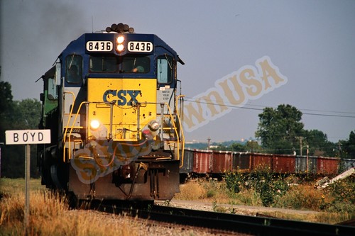 Vtg 1998 Train Slide 8436 CSX Engine Boyd TX Sign X6L010 | eBay