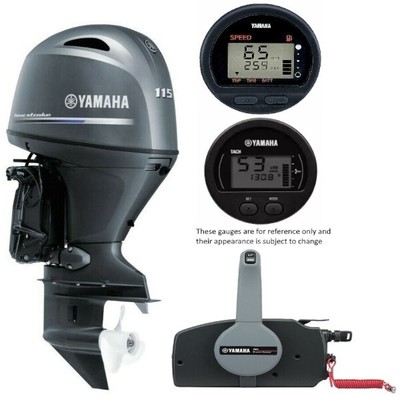 NEW YAMAHA F 115 LB BETL Four Stroke Outboard Motor HP F115 LONG + Rig ...