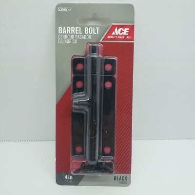ACE Barrel Bolt 4" Black #5368733 | eBay