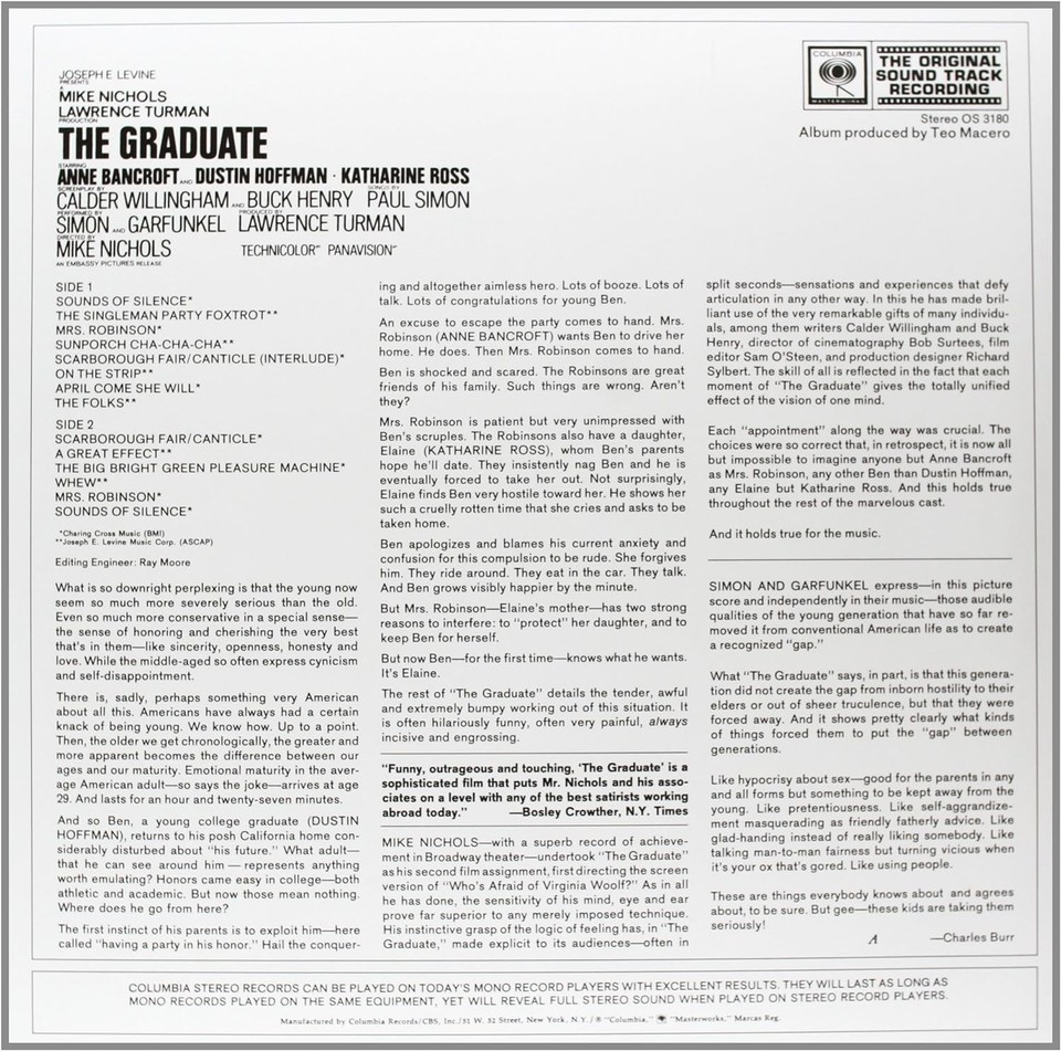 Simon & Garfunkel The Graduate (Vinyl) (US IMPORT) | eBay