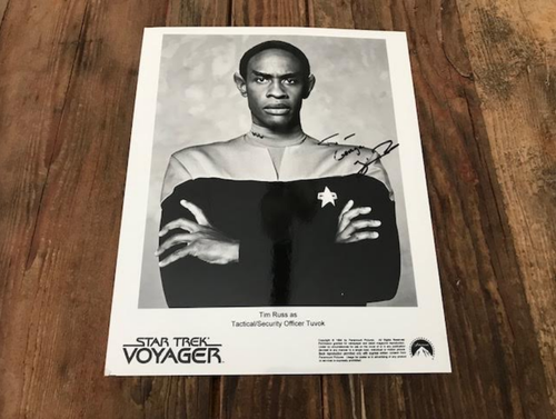 Tim Russ Signed/Autographed 8x10 b/w Photo Lt. Tuvok, Star Trek Voyager ...