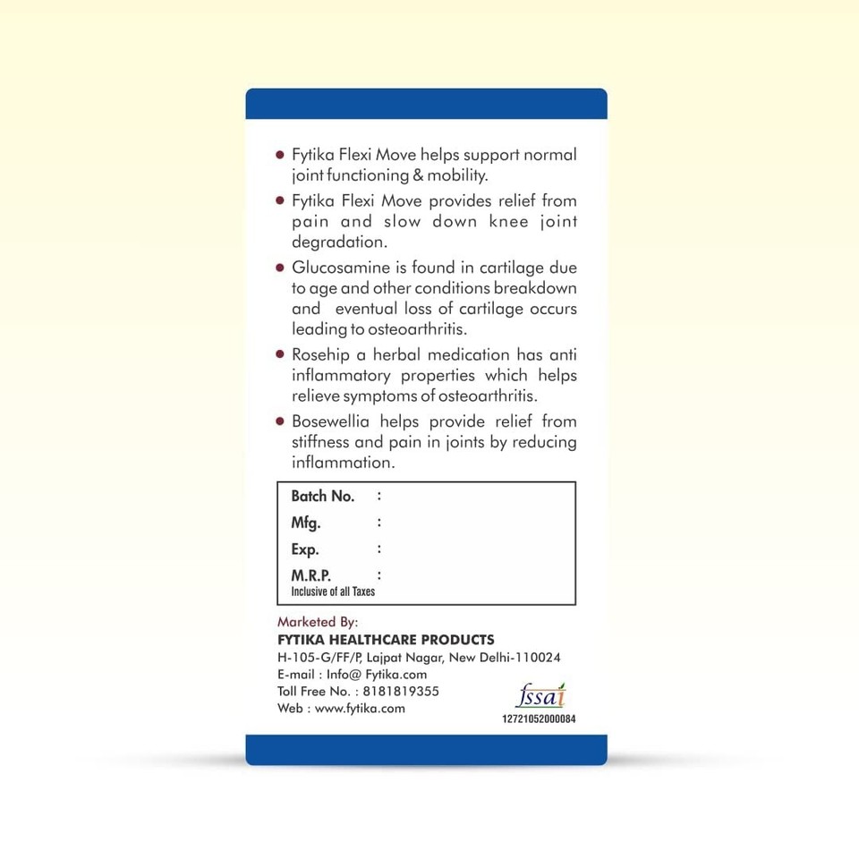 FYTIKA Flexi Move Tablets Support Your Bone, Joint, and Cartilage ...
