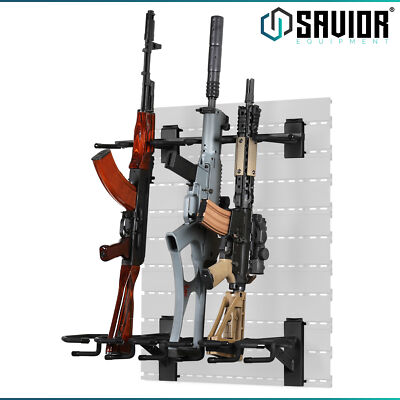 Savior Wall Rack System 6 Rifle Carbine Shotgun Vertical Display Mount ...