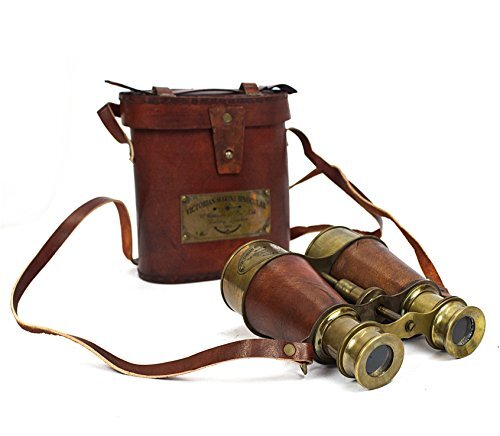 Nautical Design Antique Victorian Brass Leather Binocular Sailor ...