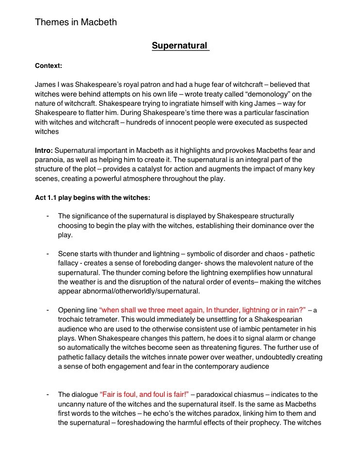 English Macbeth Notes Tumblr The Tragedy Of Macbeth: The Statement Of