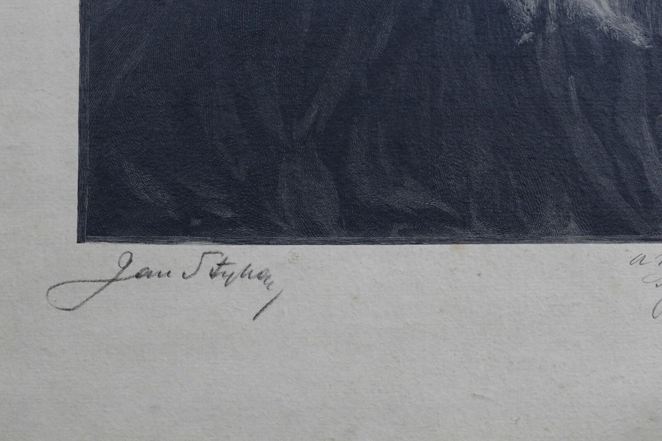 Jan STYKA (1858-1925) Ritratto Di Léon Tolstoi Poeta Russo Con Dedica ...