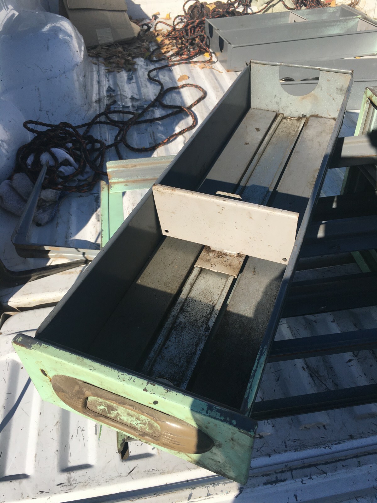 WRIGHT LINE tool box 2 drawer 4 bin ball bearing vintage | eBay