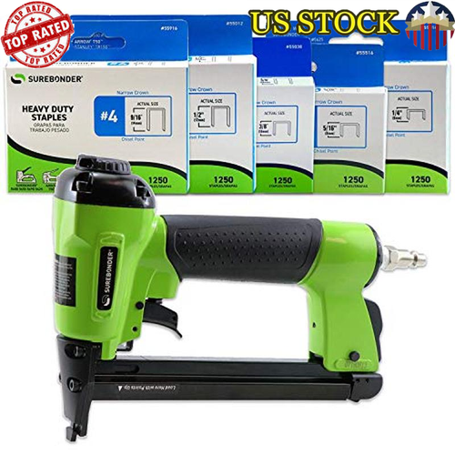 Pneumatic Upholstery Stapler Kit 6250 Staples & Carrying Case Projects ...