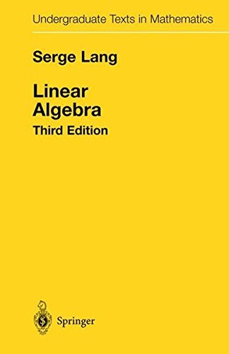 Linear Algebra by Lang, Serge New 9780387964126 Fast Free Shipping ...