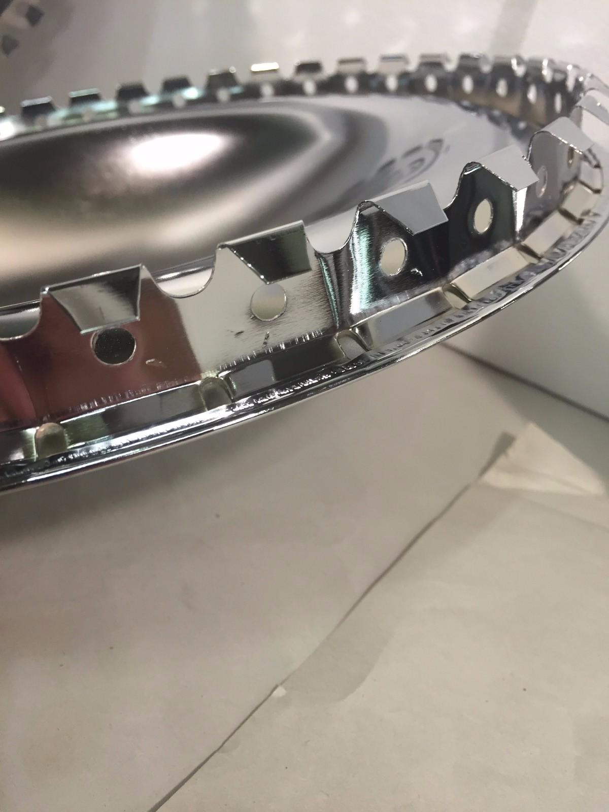 15" United Pacific Single Bar Chrome Bullet FLIPPER Hubcaps Hot Rod Rat ...