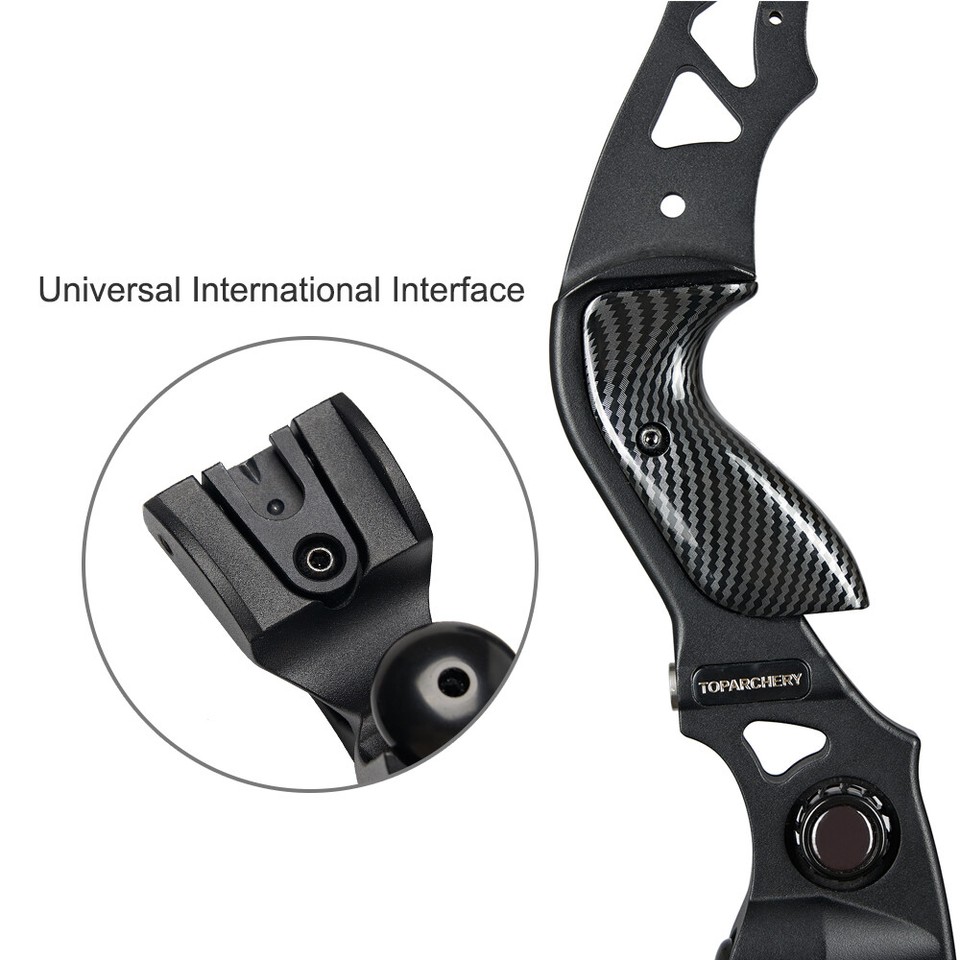 62" Aluminum Alloy Riser Archery ILF Recurve Bow 25-60lbs Competition ...