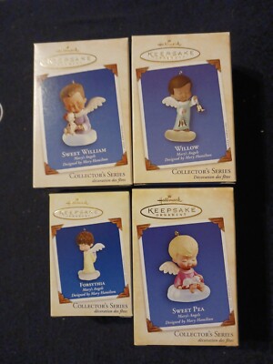 Lot of 4 Hallmark Keepsake Christmas Ornament Mary's Angels Series NEW ...