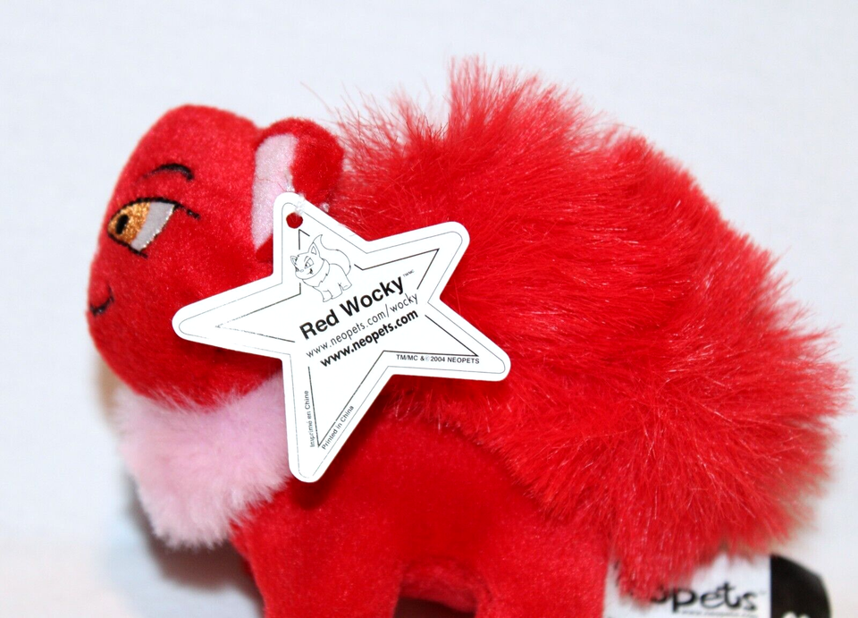 McDonalds Neopets Red Wocky Small Stuffed Animal Plush 2004 Collectible ...