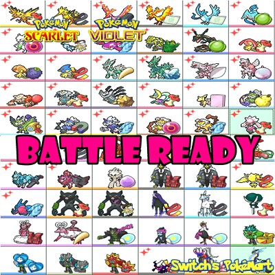 BATTLE READY LEGENDARY & MYTHICAL POKEMON MAX IVS EVS SCARLET VIOLET ...
