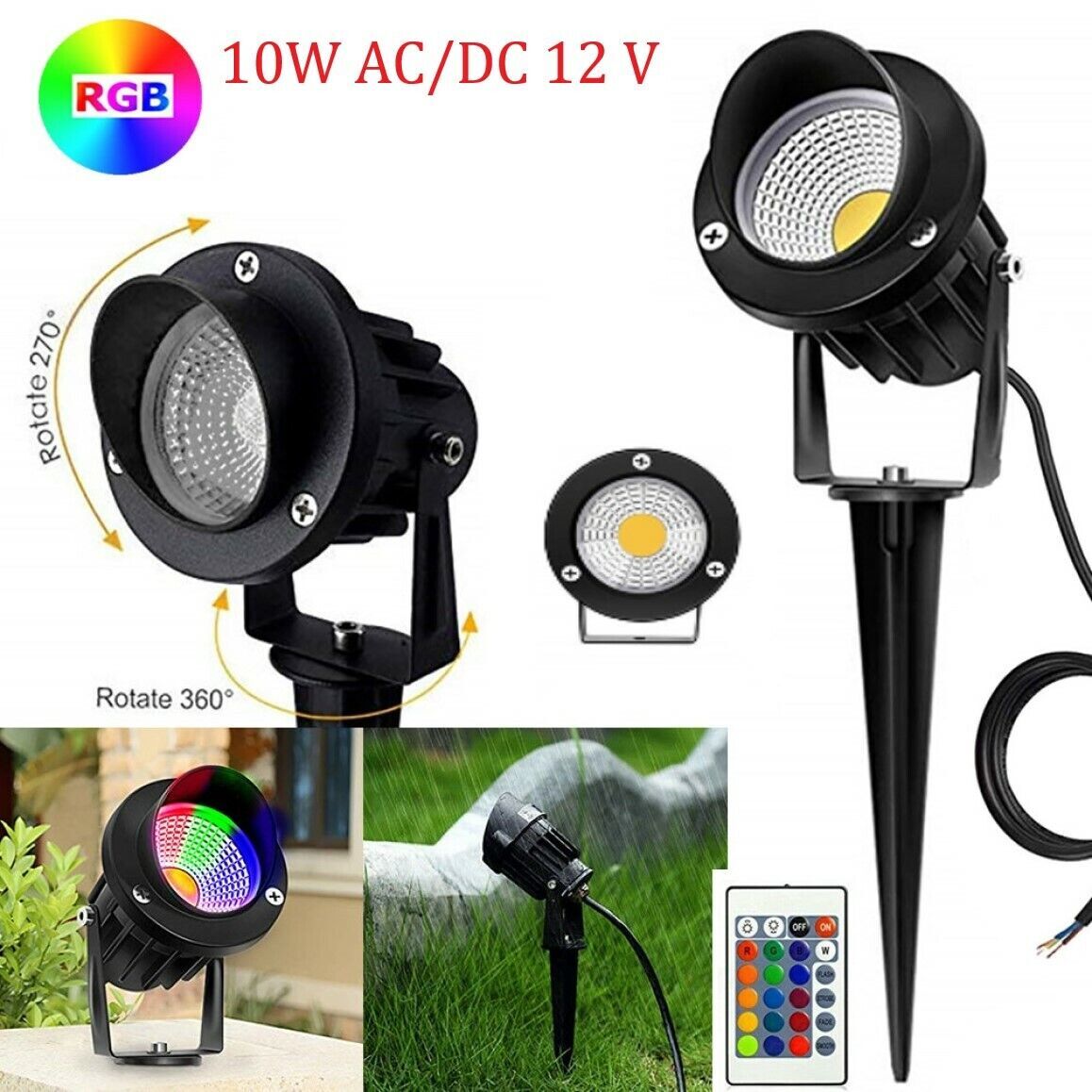 Dc 12v 10w Led Spotlight Low Voltage 36V 48V 24V 12V DC LED Flood