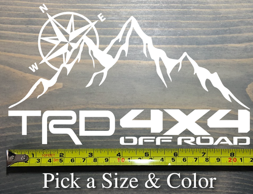 TRD Pro Decal Sticker 4Runner Toyota Pro Off Road SR5 Mountains Trail ...
