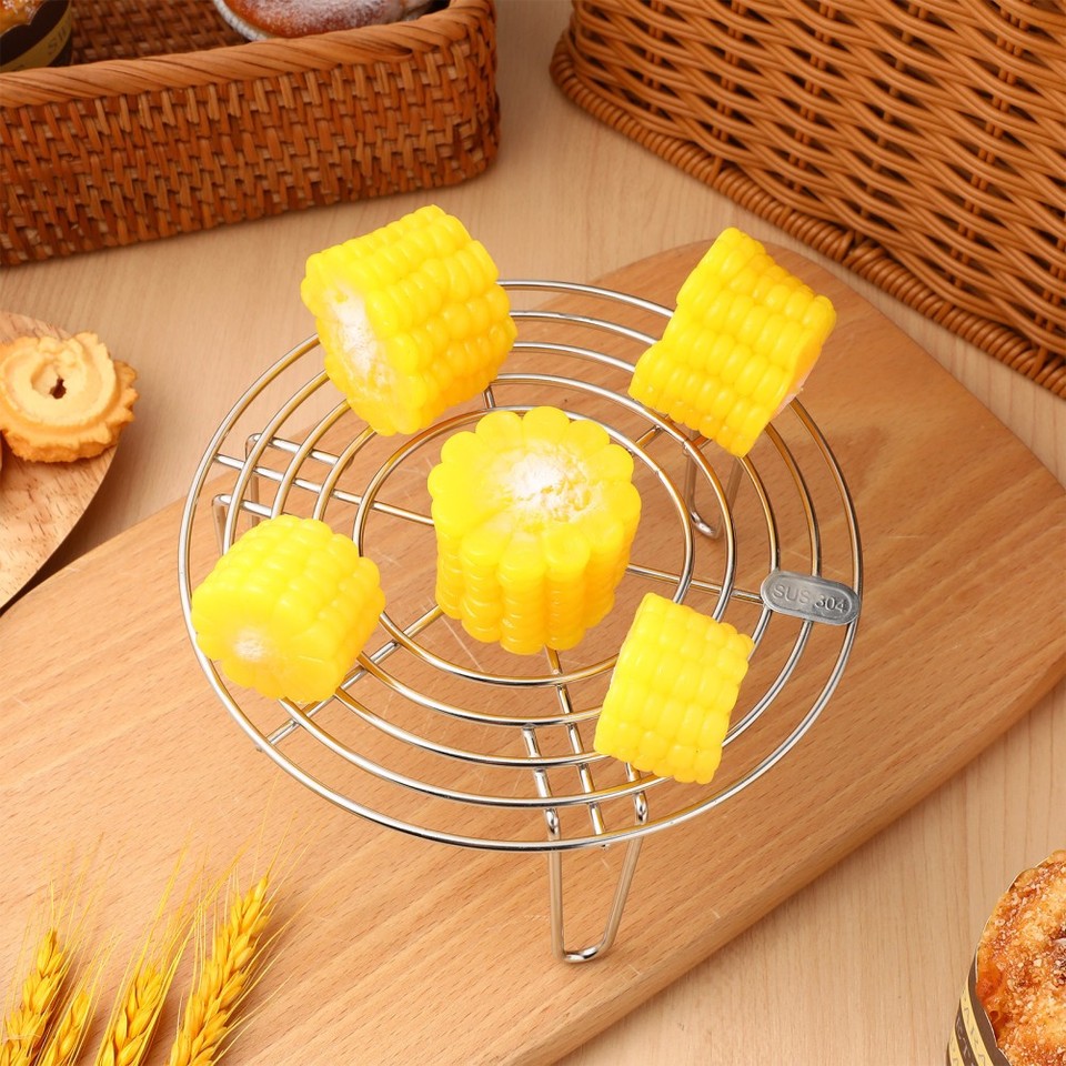 Round Stainless Steel Wire Cooling Rack 16 By 7 cm For Air Fryer Baking ...