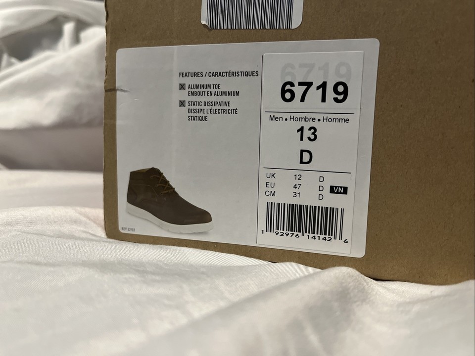 RED WING CROSS LITE CHUKKA BOOT MENS US 13 D SAFETY ALUMINUM TOE 6719 ...