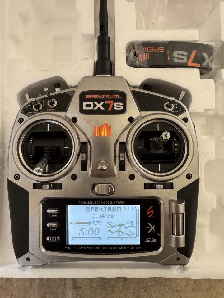 Spektrum DX7S Transmitter 2.4ghz DSMX 7 Channel Plane Glider Manual NO ...