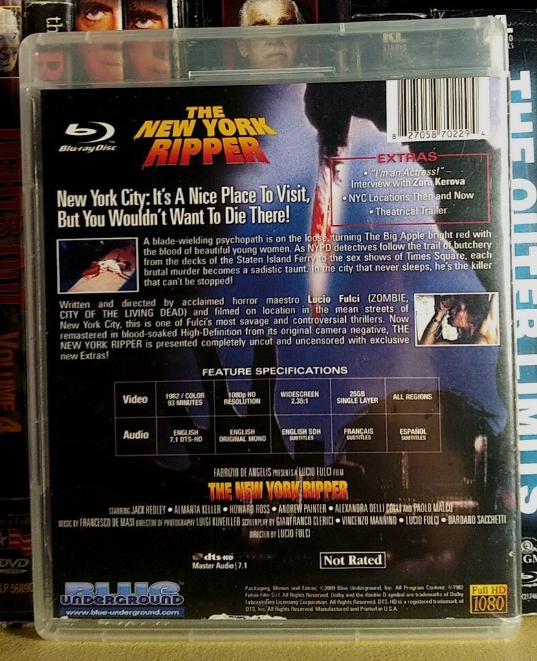 The New York Ripper (Blu-ray, 1982) Cover Insert Damage 827058702294 | eBay