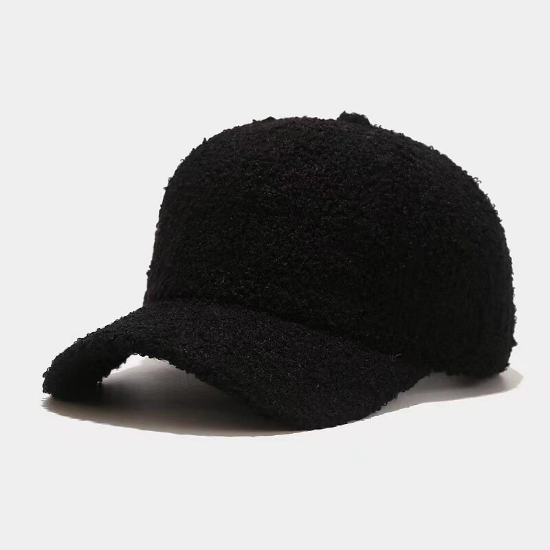 Fuzzy Baseball Cap Fashion Designer Outdoor Winter Travel Adjustable ...