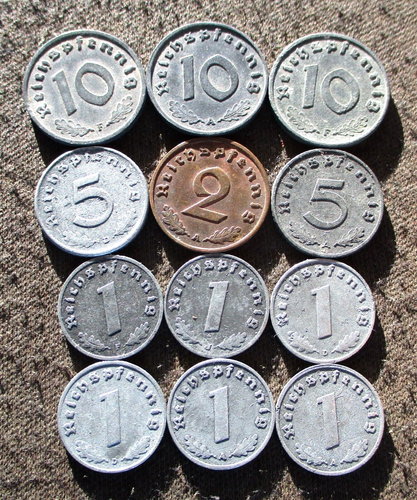 AUTHENTIC OLD COINS THIRD REICH NAZI GERMANY (1933-1945) WORLD WAR II ...