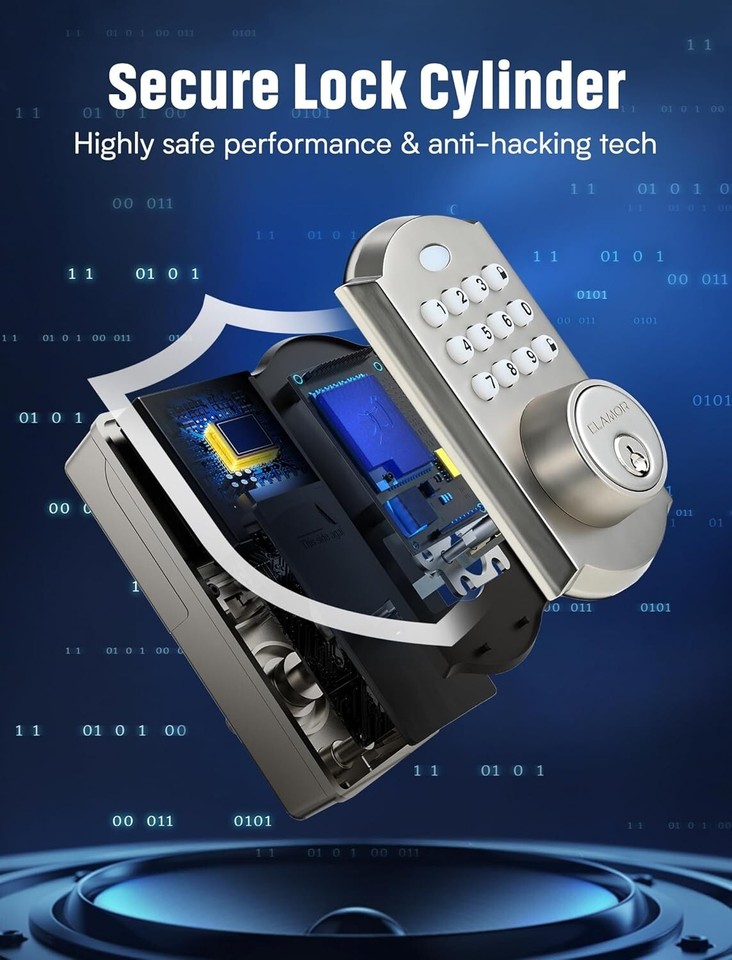 Keyless Entry Door Lock with 2 Lever Handles, Auto Lock, 50 User Codes ...