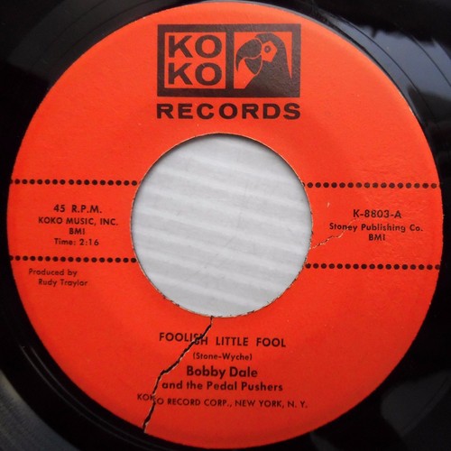 Bobby Dale Doowop Soul 45 Foolish Little Girl / Love You Joli Stranger ...